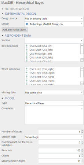 Using Hierarchical Bayes for MaxDiff in Displayr - Displayr