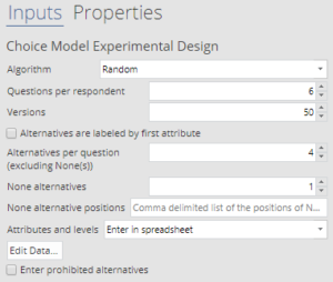 Algorithms to Create your Choice Model Experimental Design - Displayr