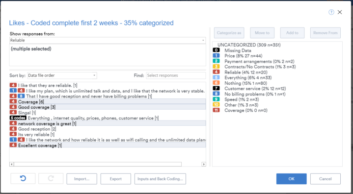 Manually Coding Multiple Response Text Data In Displayr Displayr