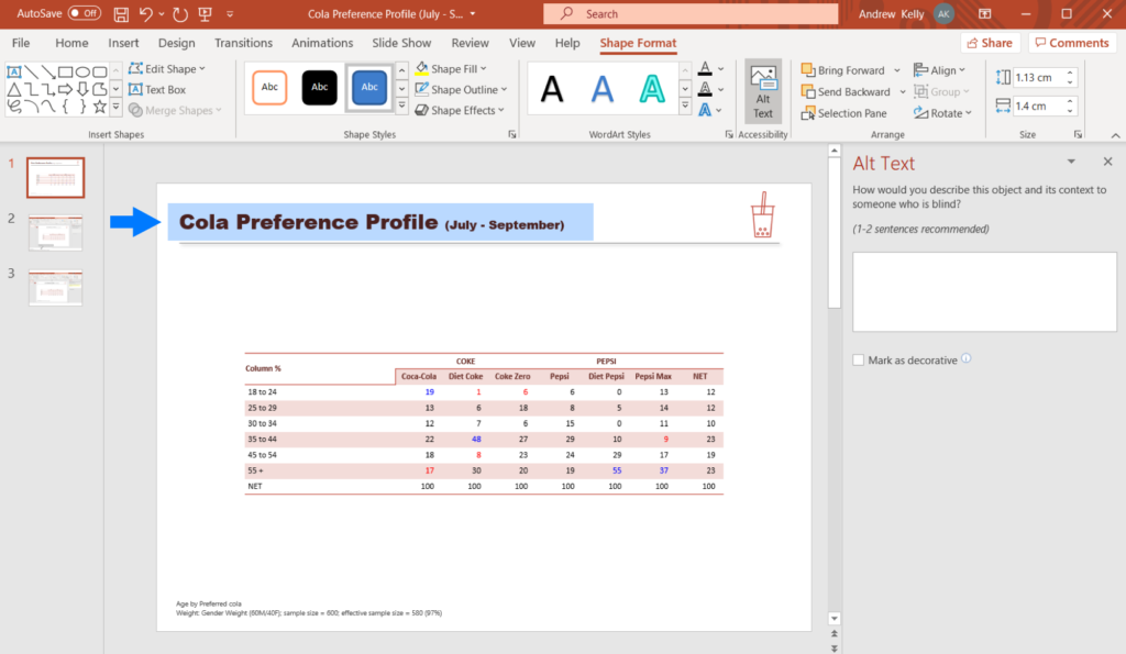 What's New? Improved Table Updating From Displayr To PowerPoint - Displayr