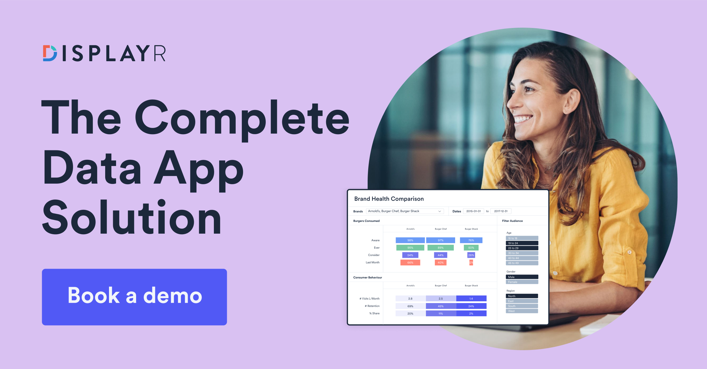 Effortlessly Build and Host Data Apps with Displayr's All-in-One Platform